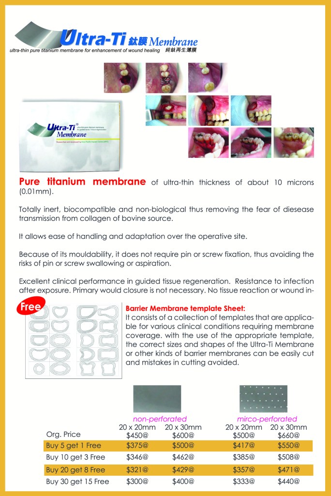 Membranes – Implant Resources Centre (Far East) Limited